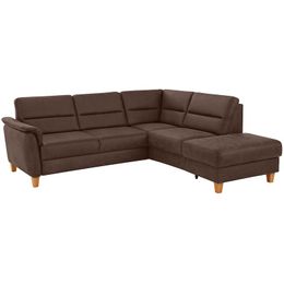 Home Affaire Ecksofa &raquo;Palmera L-Form, B: 236 cm&laquo; optional Schlaffunktion & Bettkasten, Federkern braun 100% Polyester;Struktur (100% Polyester);Luxus-