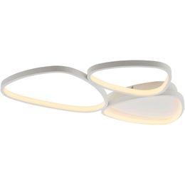 JUST LIGHT Deckenleuchte &raquo;PEBBLES&laquo; LED-Board 1 Stk. Warmwei&szlig; LED, dimmbar, Switchmo, Memory, nach Trennung vom Netz wei&szlig; 1, &Oslash; 0cm H: 6,2cm, 1 Stk.