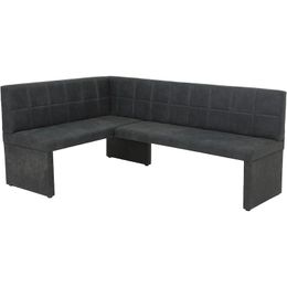 Hela Eckbank &raquo;MELANIE&laquo; Vintage Optik schwarz 100% Polyester B/H/T: 200cm x 90cm x 61cm, Microfaser VINTAGE, langer Schenkel rechts