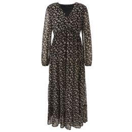 Aniston CASUAL Maxikleid in schwarz-beige-hellbeige | Gr.: 46
