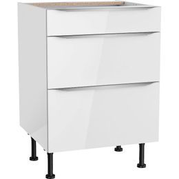 KOCHSTATION Unterschrank &raquo;KS-Aken&laquo; wei&szlig; wei&szlig;, B/H/T: 60cm x 87cm x 58,4cm