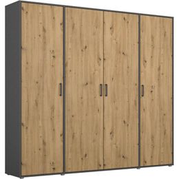 Rauch Kleiderschrank &raquo;VOYAGER Garderobe W&auml;scheschrank Schlafzimmer&laquo; in 3 verschiedenen Ausstattungen BASIC/CLASSIC/PREMIUM, mit 2 modernen 