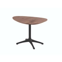FLEXLUX Beistelltisch &raquo;Nachttisch, Sofatisch, Kaffeetisch, Couchtisch, Nierenform,&laquo; Walnuss oder Eiche Furnier, Fu&szlig; Alufarbig oder Schwarz, H&ouml;he 45 cm