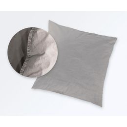 Primera Kissenbez&uuml;ge &raquo;Kissenbez&uuml;ge &raquo;Stone Washed&laquo;, (2 St&uuml;ck)&laquo; mit Stone-Washed Optik grau Renforc&eacute;, Obermaterial: 100% Baumwolle B/L: 80cm x 80cm, 2 Stk., 