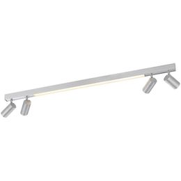 Neuhaus PURE LED Deckenleuchte &raquo;PURE Lines Spot&laquo; LED-Board 1 Stk. warmwei&szlig; - kaltwei&szlig; Spots dreh- & schwenkbar, CCT, dimmbar per Fernbedienung silber 