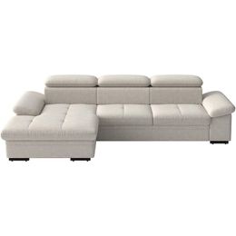 Sit & More sit&more Ecksofa &raquo;Viola, L-Form, B: 260 cm&laquo; optional Schlaffunktion,inkl Armteil- & Kopfteilverstellung beige 100% Polyester B/H/T: 260cm x 73cm x 
