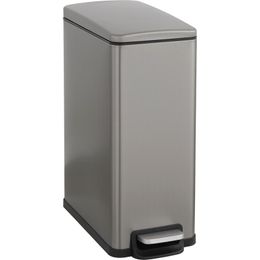 OTTO home M&uuml;lleimer &raquo;Joonah, Soft Close, schmal und kompakt&laquo; 1 Beh&auml;lter Nischen-M&uuml;lleimer, Treteimer, Kosmetikeimer mit Deckel Edelstahl B/H/T: 25,5cm