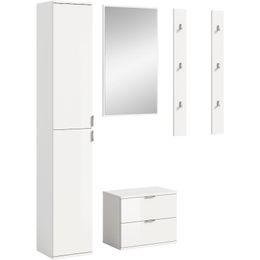 Home Affaire Garderoben-Set &raquo;Trondheim, Garderobenset 4-tlg. Breite 148 cm,&laquo; 4 Stk. tlg. wei&szlig; B/H/T: 148cmcm x 193cmcm x 34cmcm