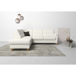 Home Affaire Ecksofa &raquo;Palmera L-Form, B: 236 cm&laquo; optional Schlaffunktion & Bettkasten, Federkern wei&szlig; Luxus-Microfaser (100% Polyester);Struktur (100%