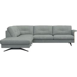 FLEXLUX Ecksofa &raquo;Glow bequem und komfortabel durch hochwertigen Sitzaufbau, L-Form&laquo; Skandinavisches Design, In hochwertiger Verarbeitung blau 62% 