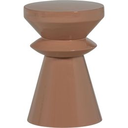 Woood Beistelltisch &raquo;Fedde mit Hochglanz-Metalloberfl&auml;che B 30 x T 30 x H 47 cm&laquo; Tragkraft 25 kg, spielerischer Formgebung, pflegeleichte Oberfl&auml;che 