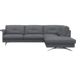 FLEXLUX Ecksofa &raquo;Glow, super bequem durch hochwertigem Sitzaufbau mit Federkern, L-Form&laquo; Skandinavisches Design, In hochwertiger Verarbeitung blau 62%