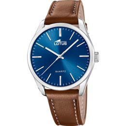 Lotus Herren Quarzuhr &raquo;Minimalist for him&laquo; Armbanduhr, Herrenuhr, Lederarmband, analog Einheitsgr&ouml;&szlig;e
