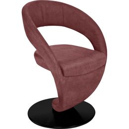 K+w Komfort & Wohnen K+W Komfort & Wohnen Esszimmerstuhl &raquo;Wave, Drehstuhl&laquo; () Design-Drehstuhl, schwarzer Drehteller rot 785: Microfaser, 100% Polyester B/H/T: 62cm x 86cm