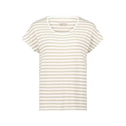 Cartoon Basic Shirt mit Rundhalsausschnitt in Cream/Khaki | Gr.: 46