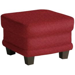 Home Affaire Hocker &raquo;Camelita&laquo; rot MELROSE /Struktur (100% Polyester);Echtleder mit Kunstleder im R&uuml;cken;Microfaser PRIMABELLE (100% Polyester);
