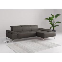 OTTO home Ecksofa &raquo;Caluna, L-Form, B:280cm, Federkern, in Stoff und Leder&laquo; Inkl.Sitztiefenverstellung, wahlweise mit Kopf- und Armteilverstellung 