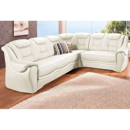 Sit & More sit&more Ecksofa &raquo;Bellevue L-Form&laquo; wahlweise mit Schlaffunktion wei&szlig; PRIMABELLE-Microfaser (100% Polyester);SOFTLUX -Kunstleder;Luxus-NaturLEDER B/H/T