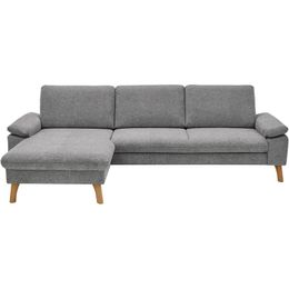 Die PlanBar Ecksofa &raquo;PP-LA24075 L-Form, Breite 286 cm&laquo; opt. mit Kopfst&uuml;tzen, Schlaffunktion, mot. Ottomane, Sitztiefenverst. 100% recyceltes Polyester