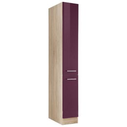 KOCHSTATION Apothekerschrank &raquo;KS-Eton&laquo; lila eiche sonoma, B/H/T: 30cm x 200cm x 60cm