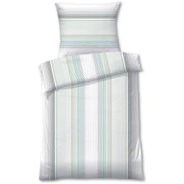 Dyckhoff Bettw&auml;sche &raquo;Kira&laquo; 2 Stk. aus Weichfrottier gr&uuml;n Frottee, Obermaterial: 75% Baumwolle, 25% Polyester B/L: 135cm x 200cm, 1 Stk., 1 Stk., Frottee, B/L: 