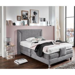 Westfalia Schlafkomfort Boxbett mit Motor grau Bezug der Obermatratze: 100% Polyester, abnehmbar und waschbar bis 60&deg;C;Box und Kopfteil: Mikrovelours (100% Polyester) 