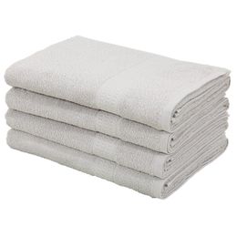 OTTO home Duscht&uuml;cher &raquo;Juna, als Set und Serie erh&auml;ltlich, 4 Duscht&uuml;cher, 70x140cm&laquo; Handtuch Set, 100% Baumwolle, mit Bord&uuml;re, Uni-Farben, weich grau 