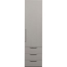 Woood Garderobenschrank &raquo;Rens Nussbaumdekor lackiert mit Rollf&uuml;hrung und sichtbare Maserung&laquo; H 210 x B 55 x T 58 cm, Wandbefestigung empfohlen, 