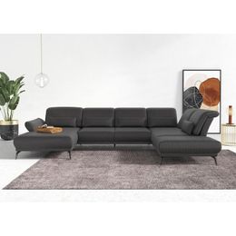 Sit & More sit&more Wohnlandschaft &raquo;Coco U-Form&laquo; Sitztiefen-, Arm- und Kopfteilverstellung, Cord-Bezug, Fu&szlig;h&ouml;he 15 cm grau 100% Polyester B/H/T: 382cm x 88cm x 