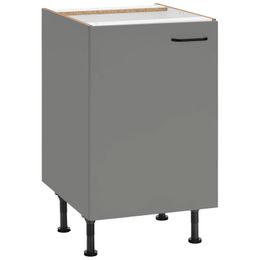 Optifit Unterschrank &raquo;Elga&laquo; mit Soft-Close-Funktion, h&ouml;henverstellbare F&uuml;&szlig;e, Breite 50 cm grau Holzwerkstoff basaltgrau, B/H/T: 50cm x 87cm x 58,4cm, 