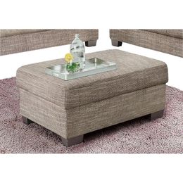 DOMO collection Hocker &raquo;Amando&laquo; braun PRIMABELLE -Microfaser aus 100% Polyester, ;SOFTLUX -Kunstleder;Strukturstoff aus 90% Polyester, 10% Polyacryl;