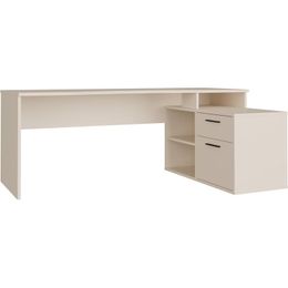FORTE Schreibtisch &raquo;Eckschreibtisch Tezaur&laquo; mit viel Stauraum, B/H/T 200/75,7/121,8 cm B/H/T: 200cm x 75,7cm x 72cm