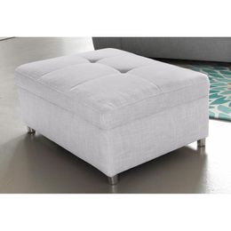 OTTO home Polsterhocker &raquo;Labene&laquo; silber Struktur fein (95% Polyester, 5% Polyamid);Luxus-Microfaser ALTARA NUBUCK (100% Polyester);Kunstleder SOFTLUX 