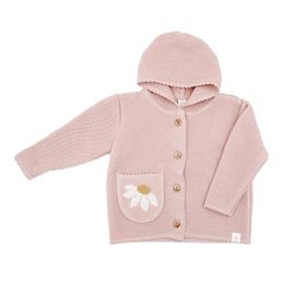 MaxiMo M&auml;dchen MaxiMo Strickjacke Margariten-Design, weich, warm, mit Kn&ouml;pfen, mit Kapuze, Baumwolle 74/80