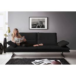 W.Schillig 2,5-Sitzer &raquo;broadway, Designsofa mit tollem Sitzkomfort&laquo; Sitztiefenverstellung, Kopfteil- & Seitenteilverstellung, Breite 236cm schwarz 