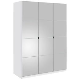 Priess Kleiderschrank &raquo;Malaga&laquo; mit Spiegelfront wei&szlig; Holzwerkstoff B/H/T: 139cm x 193cm x 54cm, T&uuml;ren: 3 Stk.