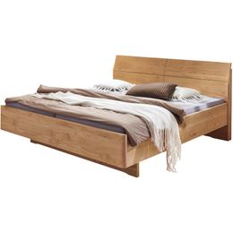 Wiemann Holzbett &raquo;Cardiff, Bettgestell, Bettrahmen, teilmassiv Erle&laquo; Belastbarkeit 110/220 Kg, 4-fache h&ouml;henverstellbar, MADE IN GERMANY, Kopf- und 