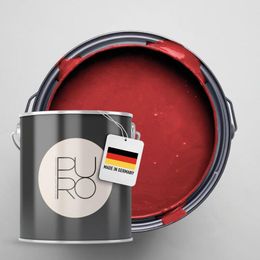 A.S. Cr&eacute;ation Wandfarbe &raquo;Premium Innenwandfarbe PURO Tuchmatt varied red&laquo; ideal f&uuml;r Wohnzimmer, Schlafzimmer, Flur und K&uuml;che, Farbwelt Rot 2,5 l 2,5ml