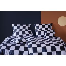 Elegante Bettw&auml;sche &raquo;Plenty&laquo; 2 Stk. angenehmes Hautgef&uuml;hl schwarz-wei&szlig; Mako-Satin, Obermaterial: 100% Baumwolle B/L: 135cm x 200cm, 1 Stk., 1 Stk., Mako-Satin,