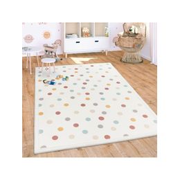 KADIMA DESIGN Kinderteppich waschmaschinenwaschbar Punkte Kinderzimmer in Mehrfarbig | Gr.: 140 x 200 cm