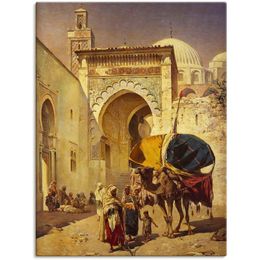 Artland Wandbild &raquo;Eine arabische Stra&szlig;enszene.&laquo; Geb&auml;ude 1 Stk. tlg. als Leinwandbild, Poster in verschied. Gr&ouml;&szlig;en beige Leinwand B/H/T: 60cm x 80cm, 