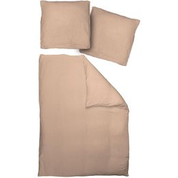 Adam Bettw&auml;sche &raquo;Uni Collection light&laquo; 2 Stk. aus 100 % Bio-Baumwolle, 2 teilig - Bettw&auml;sche Set beige Renforc&eacute;, Obermaterial: 100% Baumwolle B/L: 135cm x 