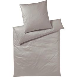 Elegante Bettw&auml;sche &raquo;Solid Jersey&laquo; 2 Stk. angenehmes Hautgef&uuml;hl beige Mako-Satin, Obermaterial: 100% Baumwolle B/L: 135cm x 200cm, 1 Stk., 1 Stk., Mako-Satin, 