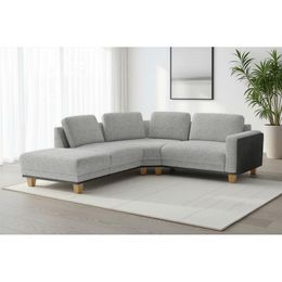Sit & More sit&more Ecksofa &raquo;Concept&laquo; Modernes Sofa in drei Fu&szlig;farben zur Auswahl grau 100% Polyester B/H/T: 223cm x 84cm x 251cm, langer Schenkel links,mit Fu&szlig; 