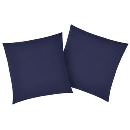 OTTO home Kissenbez&uuml;ge &raquo;Luisa&laquo; aus 100% Baumwolle, mit Rei&szlig;verschluss, atmungsaktiv, uni blau Renforc&eacute;, Renforc&eacute; B/L: 50cm x 50cm, 2 Stk., Renforc&eacute;