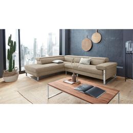 W.Schillig Ecksofa &raquo;finn, toller Sitzkomfort, L-Form, hochwertige Verarbeitungsdetails&laquo; German Design Award 2016, Fu&szlig;gestell Chrom gl&auml;nzend, Breite 