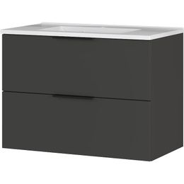 Germania Waschtisch &raquo;Crandon&laquo; 1 Stk. tlg. schwarz Holzwerkstoff B/H/T: 81cm x 61cm x 47cm
