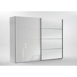 wimex Schwebet&uuml;renschrank &raquo;Easy&laquo; mit Glas und Spiegel wei&szlig; B/H/T: 270cm x 210cm x 65cm, T&uuml;ren: 2 Stk.