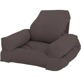 Karup Design Sessel &raquo;Mini Hippo - bequemer & hochwertiger Futonsessel mit Schlaffunktion&laquo; Skandinavisches modernes Design. Schnell zum G&auml;stebett umklappbar grau 