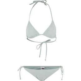 Urban Classics Damen B&uuml;gel-Bikini "Urban Classics Damen Ladies Recycled Triangle Bikini", beige, Gr. XL, 83% Polyester, 17% Elasthan, Bikini-Sets